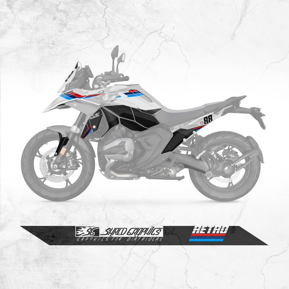 BMW R1300GS | RETRO - M STYLE – Shred Graphics