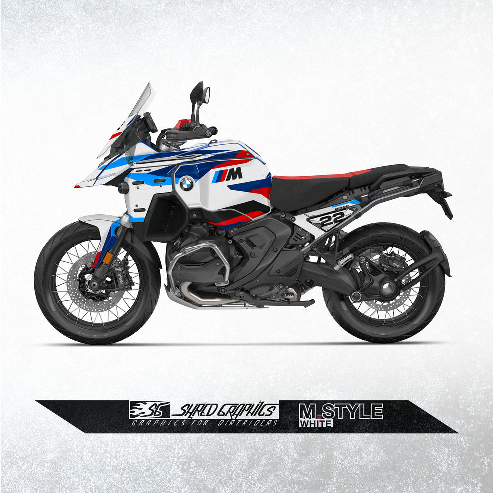 BMW R1300GS Adventure | M style White – Shred Graphics